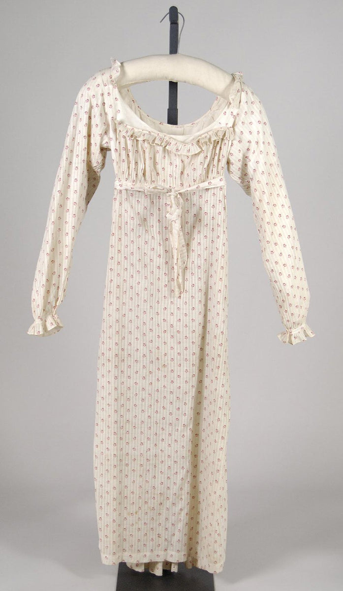 1800-1805 Regency Red Print Dress from England – Adored Vintage
