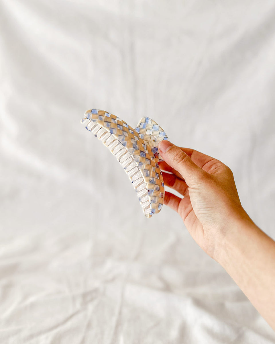 Sky Checker Hair Claw – Adored Vintage