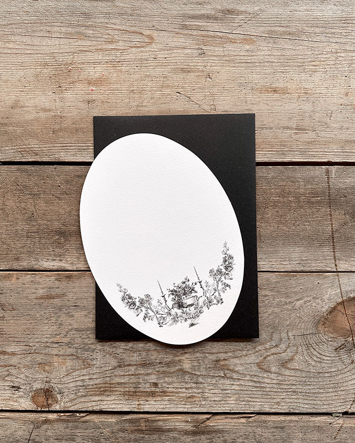 Open Sea Stationery Victorian Mourning Card / Adored Vintage