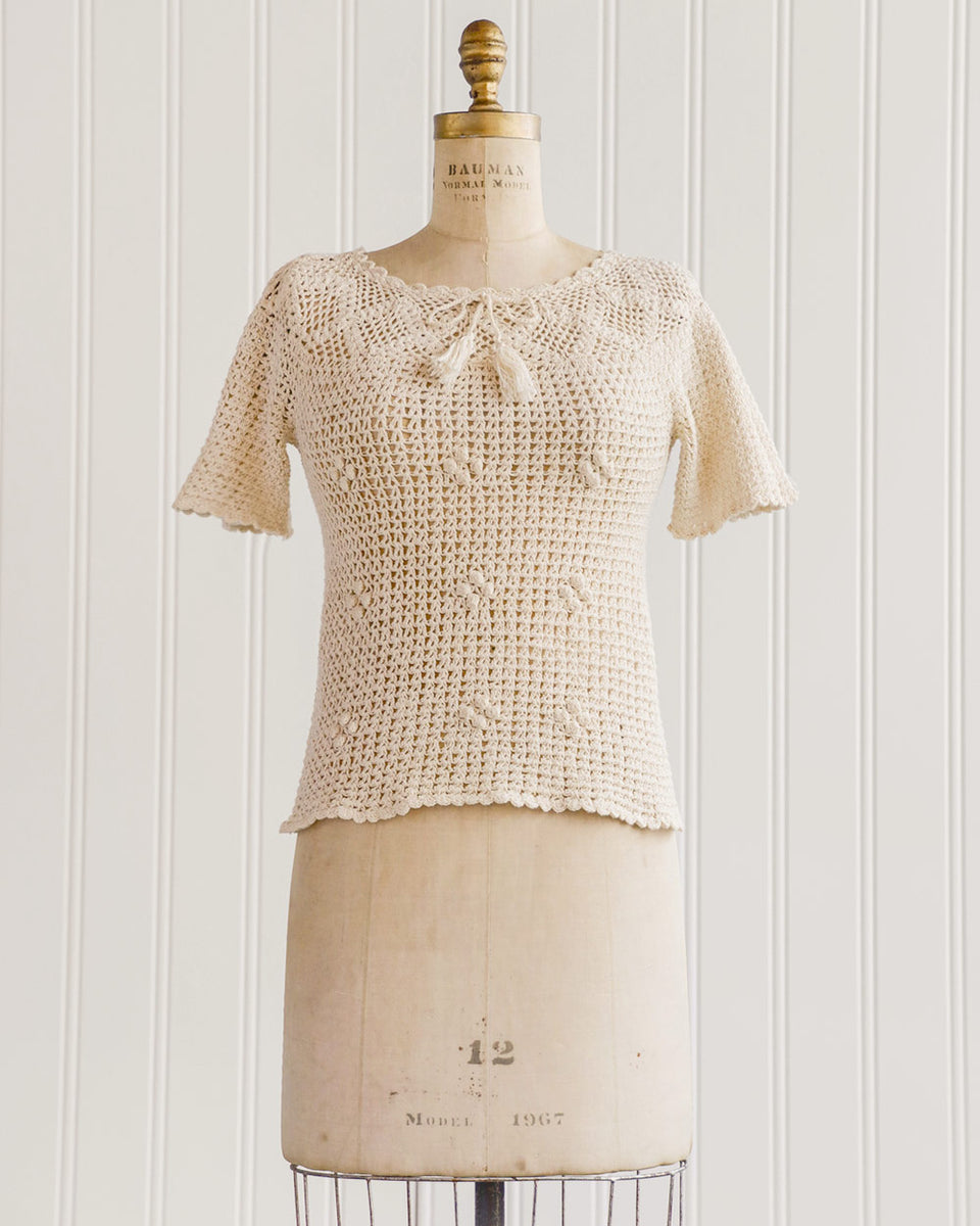 Vintage 1970s Crochet Boho Top / Vintage 70s Top / Loreen Crochet Top ...